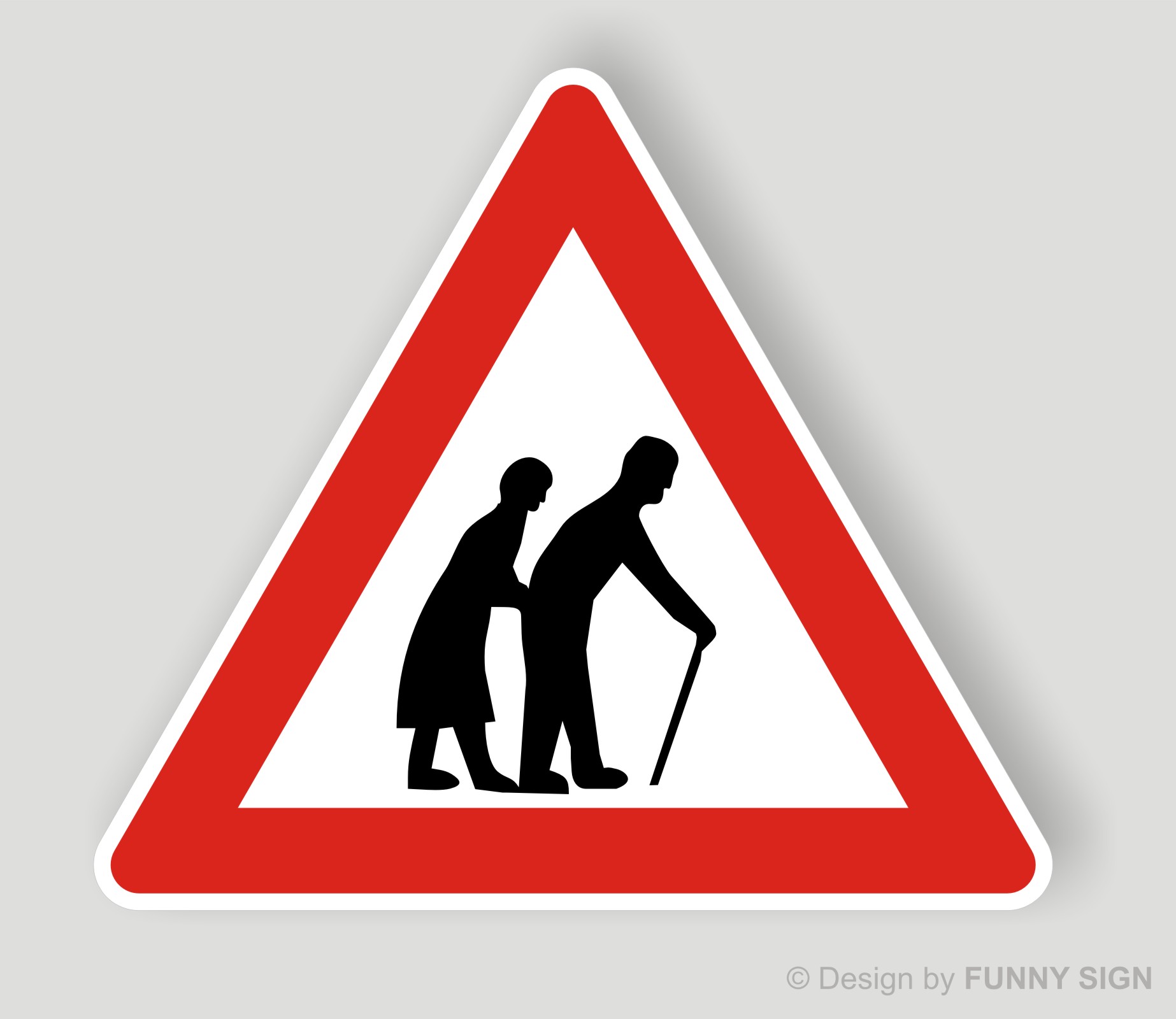 Schild Achtung Rentner Geschenk Rente Ruhestand 63cm reflektierend auch ...